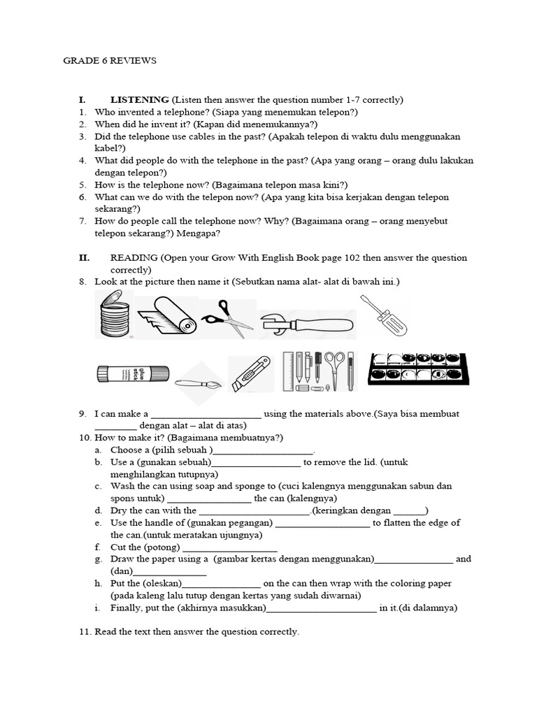 Grade 6 Review 2024 | PDF