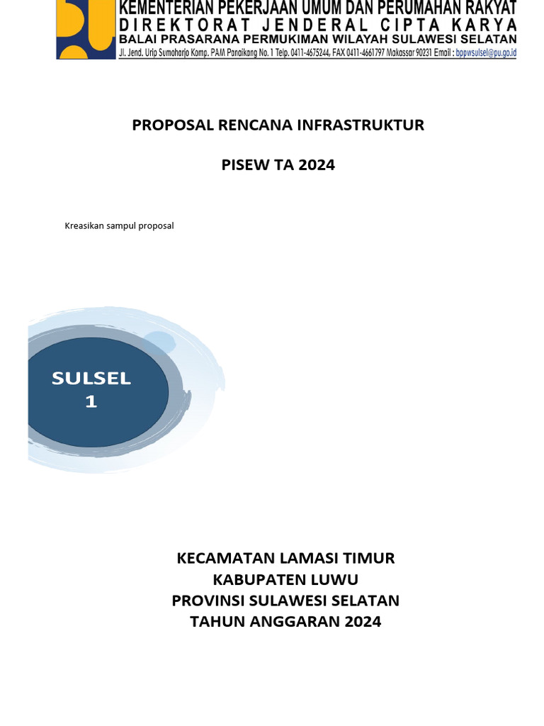 Proposal Infrastruktur PISEW 2024 | PDF | Perjalanan
