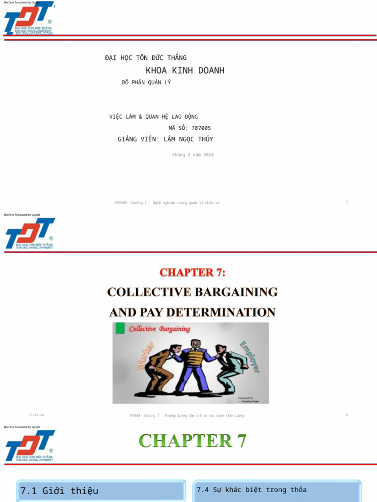 TDT-ER - Chapter 7 - Collective Bargaining and Pay Determination (S10 ... TDT-ER - Chapter 7 - Collective Bargaining and Pay Determination (S10 ...