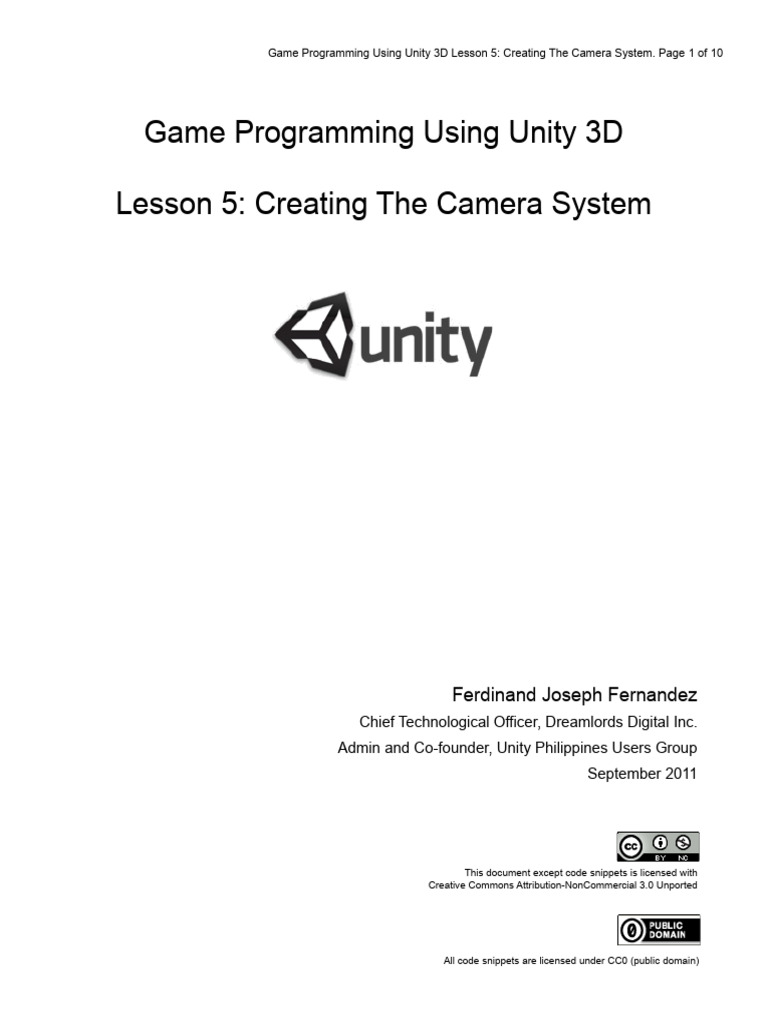 Feu Unity 3 D Lesson 5 | PDF | Space | Graphical User Interfaces