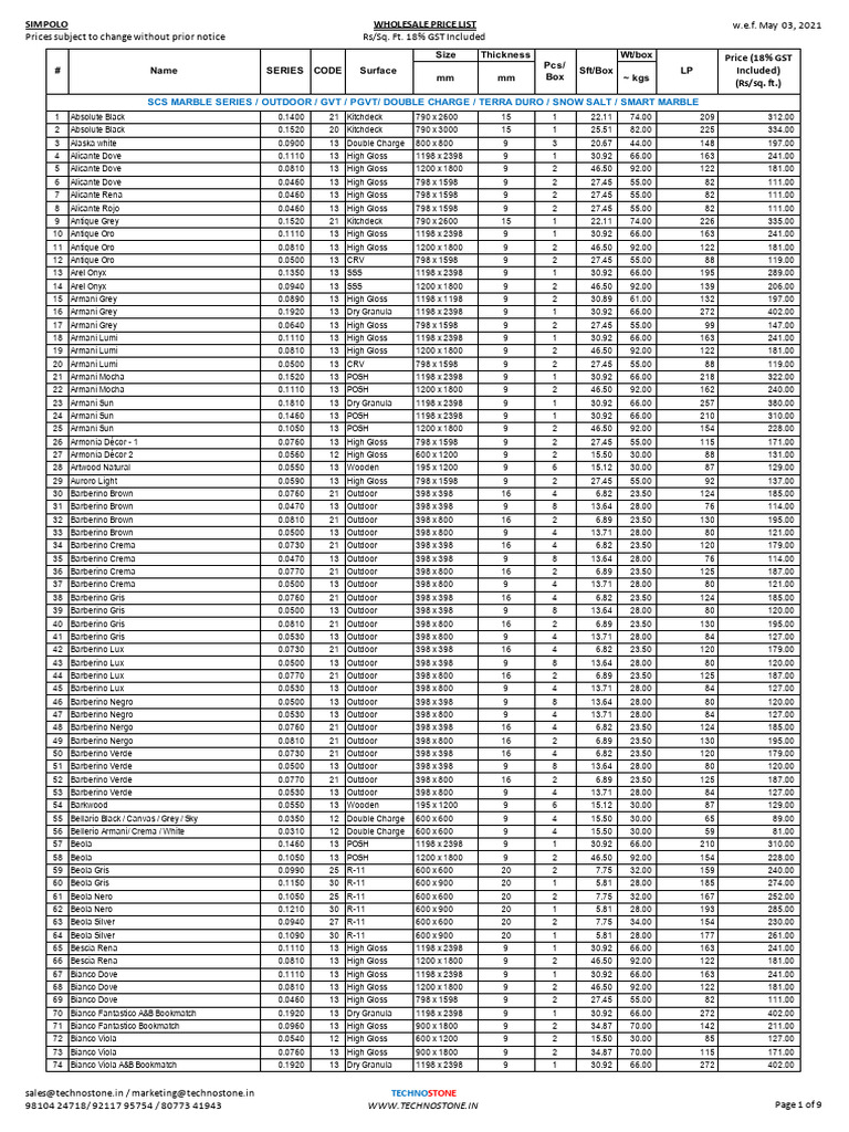 Simpolo Tiles 9mm 20mm | PDF