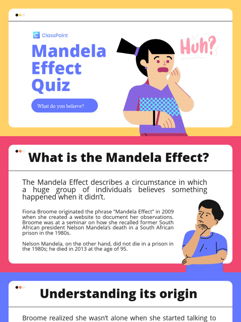 Mandela-Effect-Quiz-Game-by-ClassPoint | PDF | Cognitive Science | Mental Processes