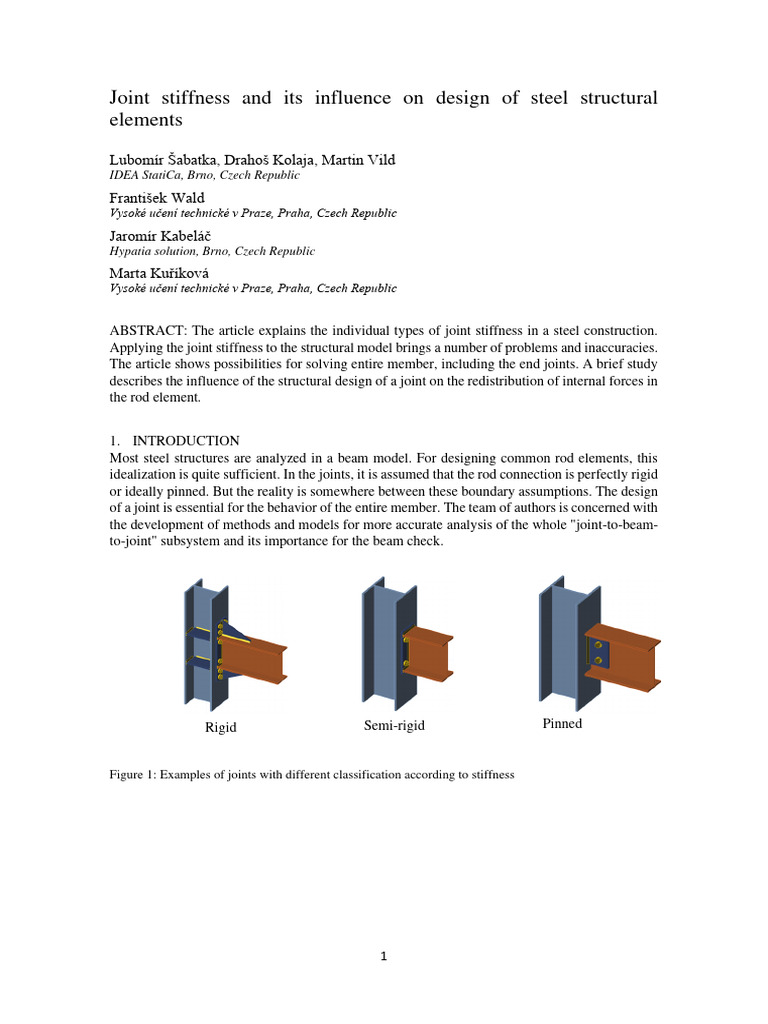 Joint Stiffness in Steel Structures | PDF | Bending | Beam (Structure)