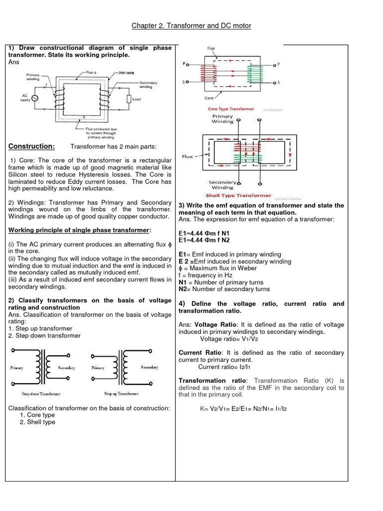 Bee CHPT2 | PDF | Transformer | Electric Motor