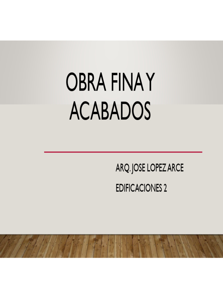 Obra Fina y Acabados | PDF | Techo | pared