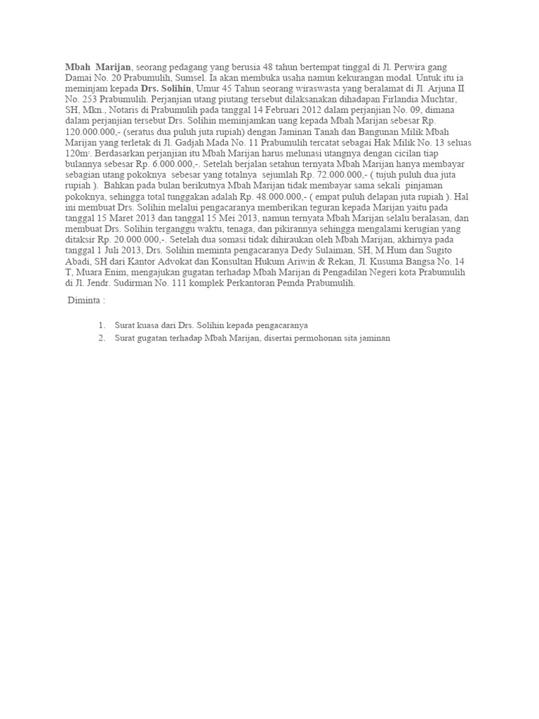 essai wanprestasi | PDF