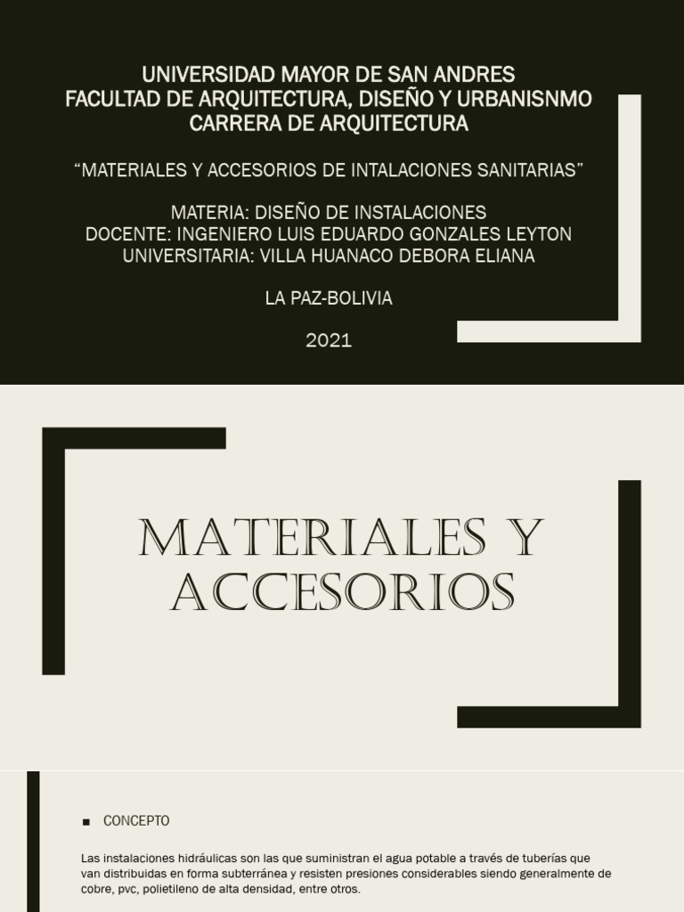 9 Materiales y Accesorios. | PDF | Tubería (transporte de fluidos) | Válvula