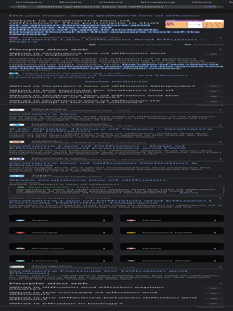 Define Grahams Law of Diffusion - Google Search | PDF | Gases | Diffusion