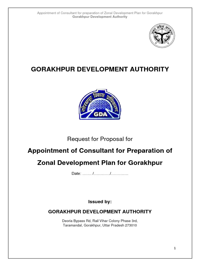 RFP Gorakhpur Zonal | PDF | Request For Proposal | Map