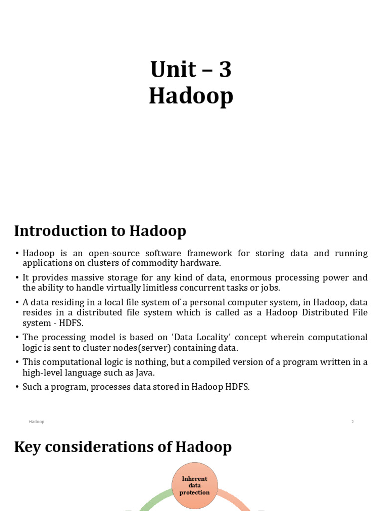 Unit - 3 | PDF | Apache Hadoop | Map Reduce