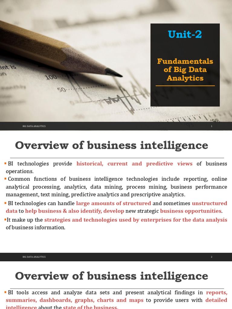 Unit - 2 Fundamentals of Big Data Analytics | PDF | Business ...