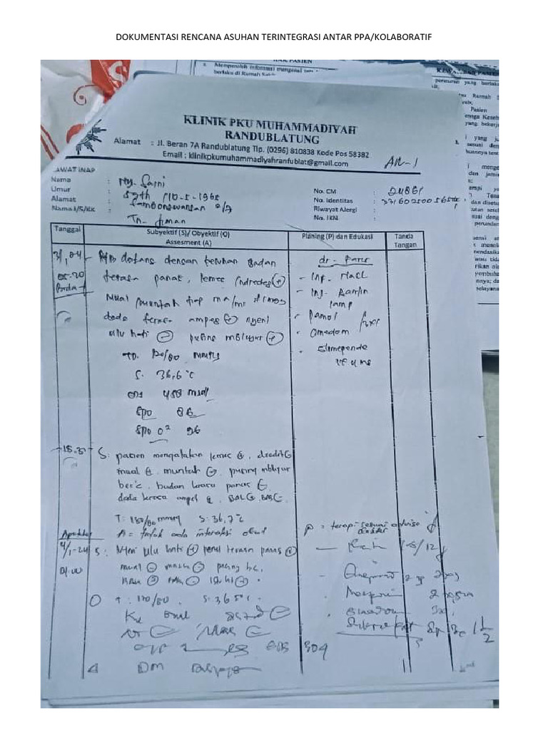 Rencana Asuhan Terintegrasi Antar PPA-Kolaborasi | PDF