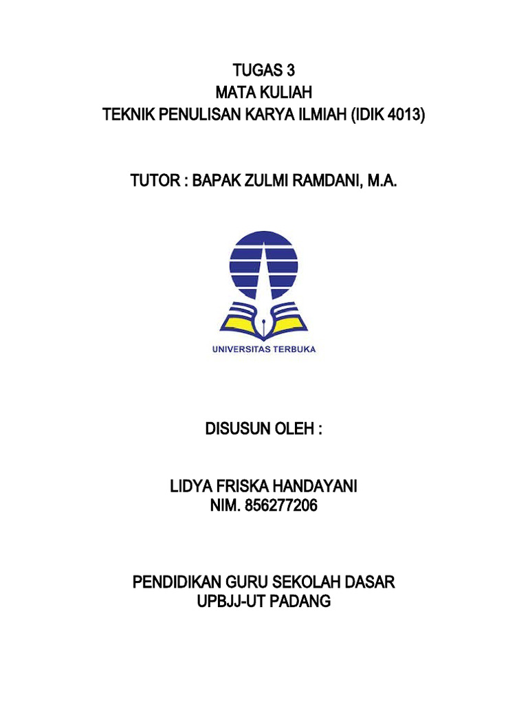 Tugas 3 Karya Ilmiah Amak Akuak | PDF | Komputer