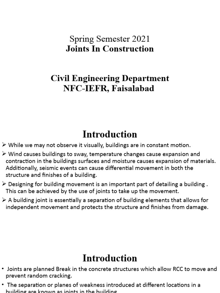 Understanding Building Joints in Construction | PDF | Concrete ...