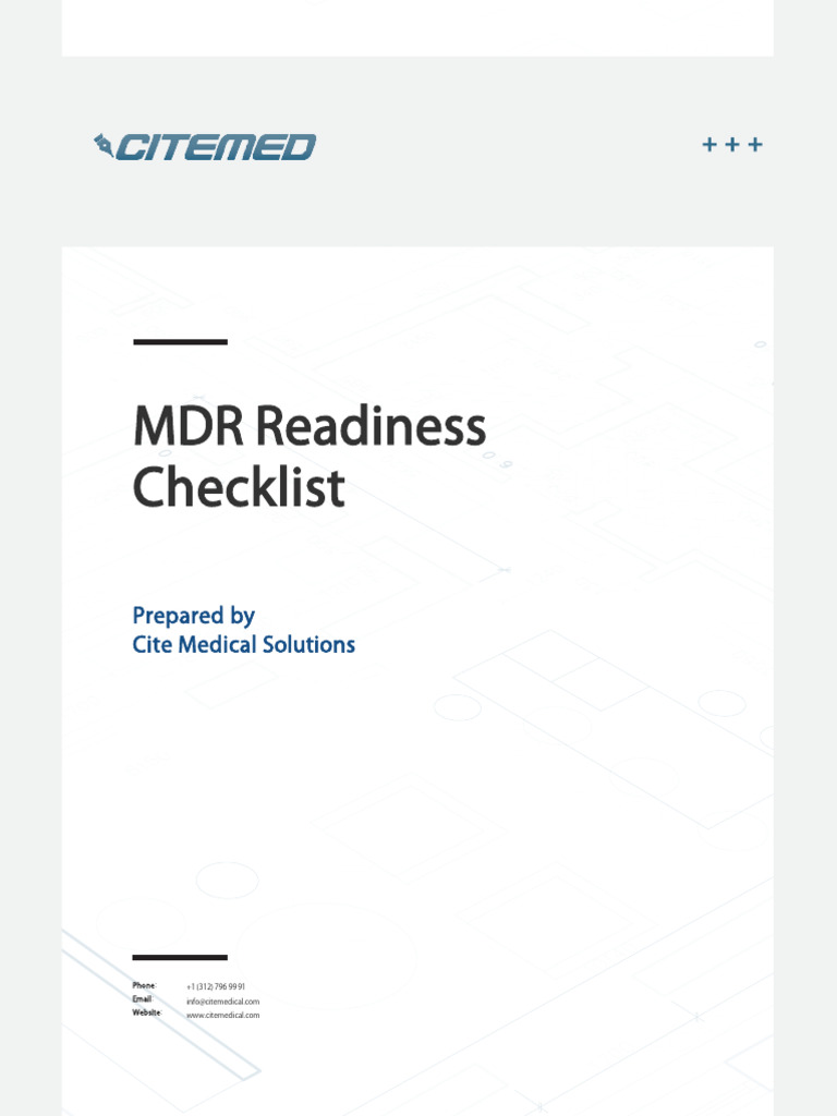 MDR - Readines - Checklist Whitepaper v03 1 | PDF | Ionizing Radiation ...