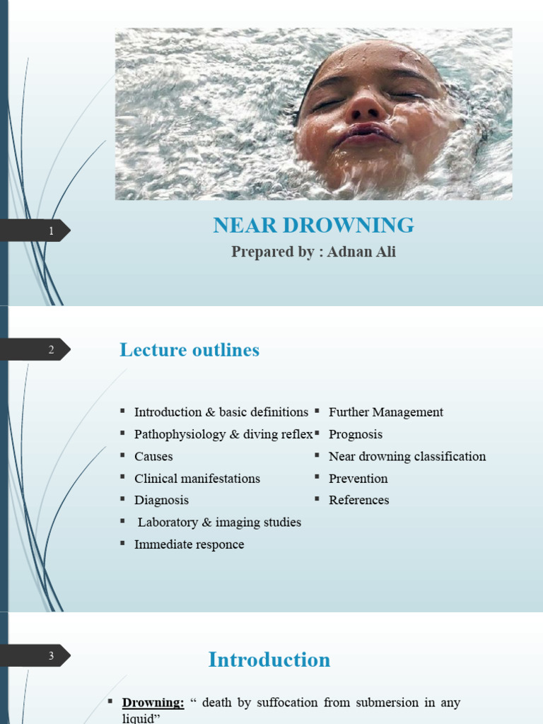 Near Drowning | PDF | Cardiopulmonary Resuscitation | Medical Emergencies