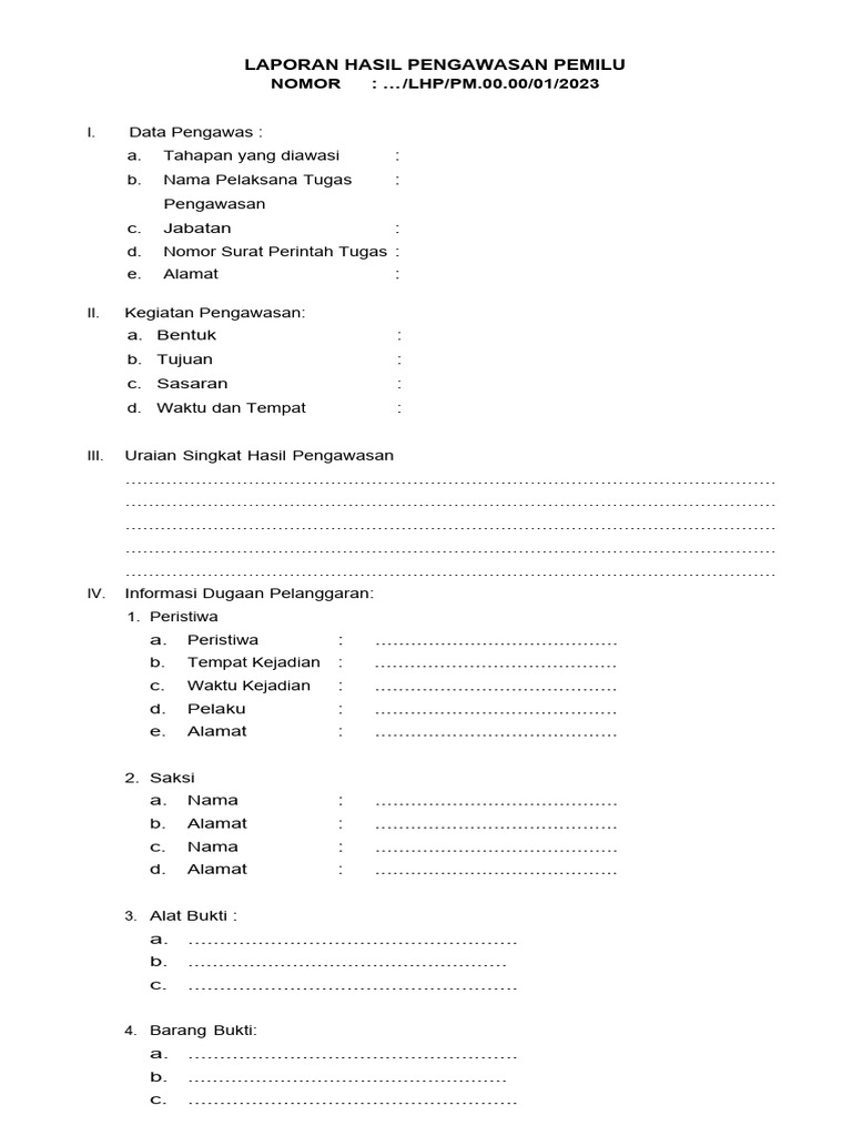 Formulir Model. A | PDF