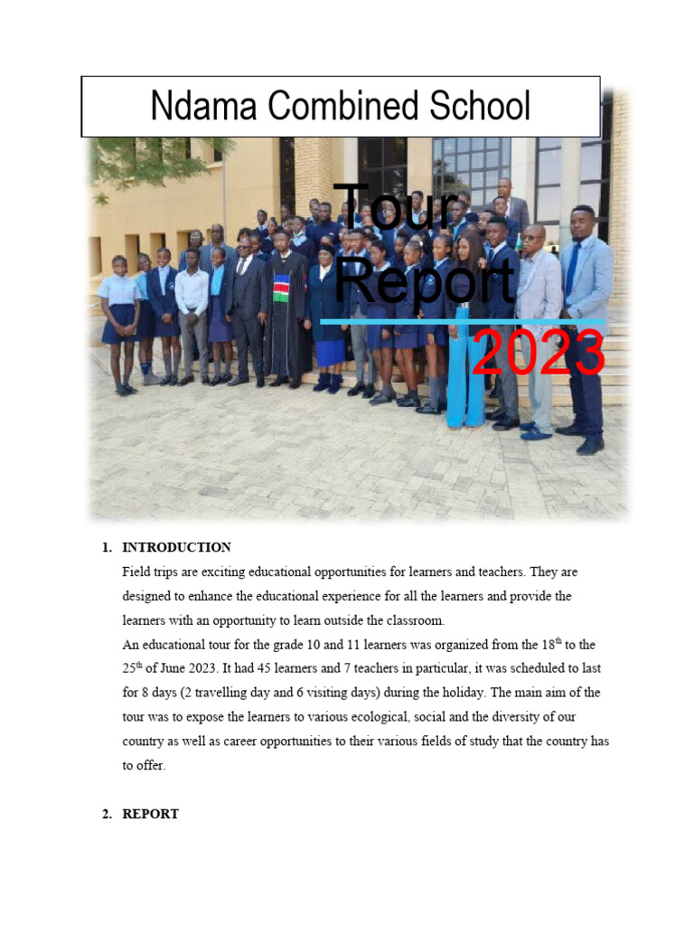 Educational Tour Report 2023 | PDF