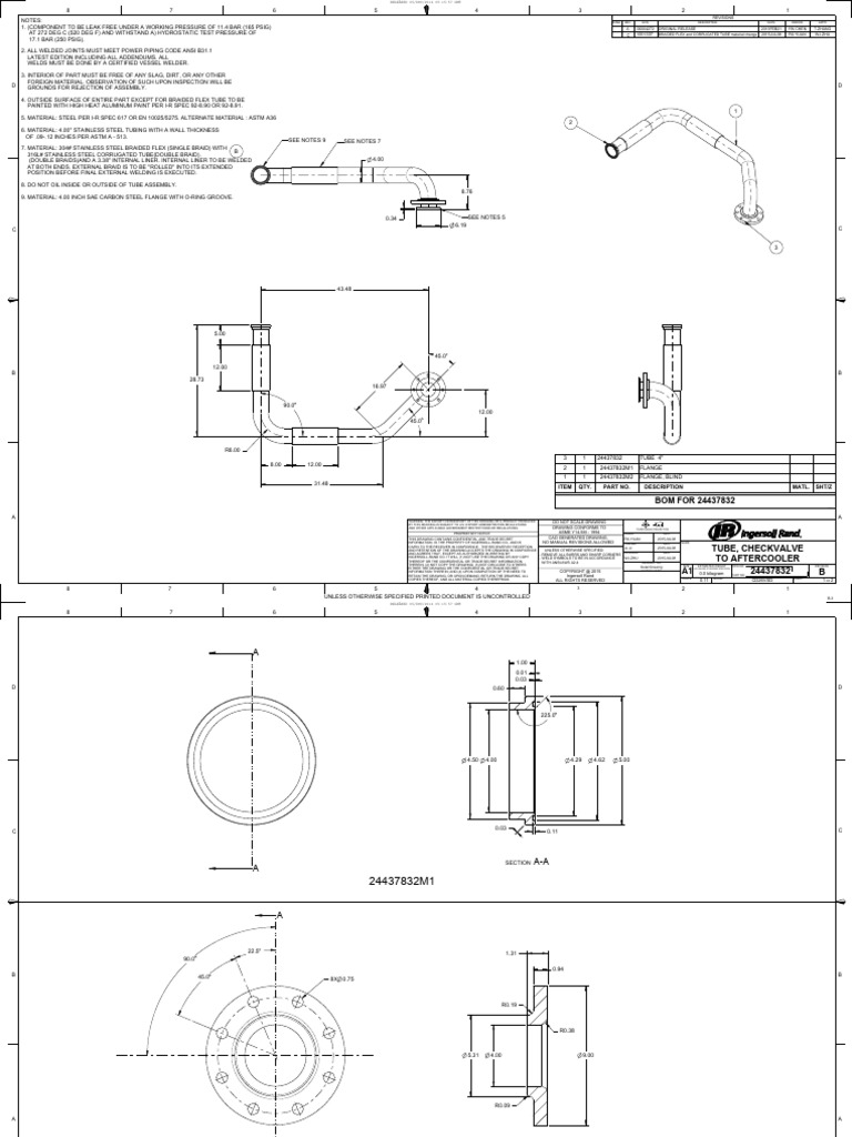 Ingersoll Rand Drawing 24437832 Details | PDF | Pipe (Fluid Conveyance ...