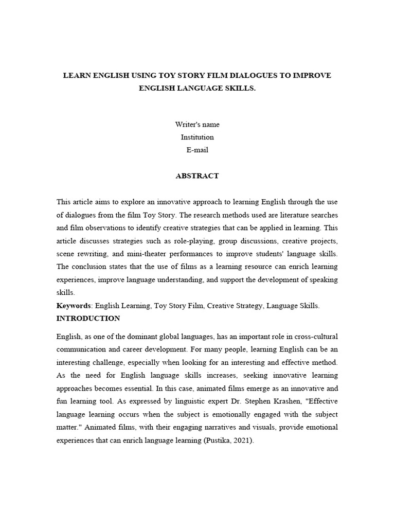 Learn English Using Toy Story Film Dialogues To Improve English ...