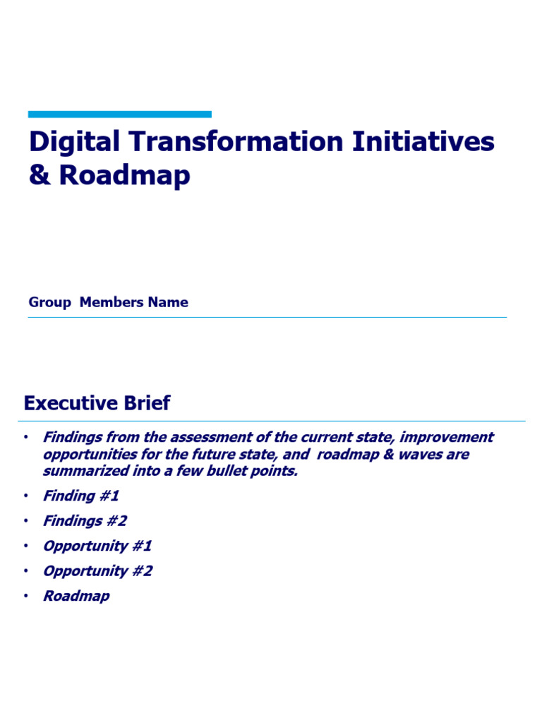 Problem Statement For Group Project and Suggested Template | PDF ...