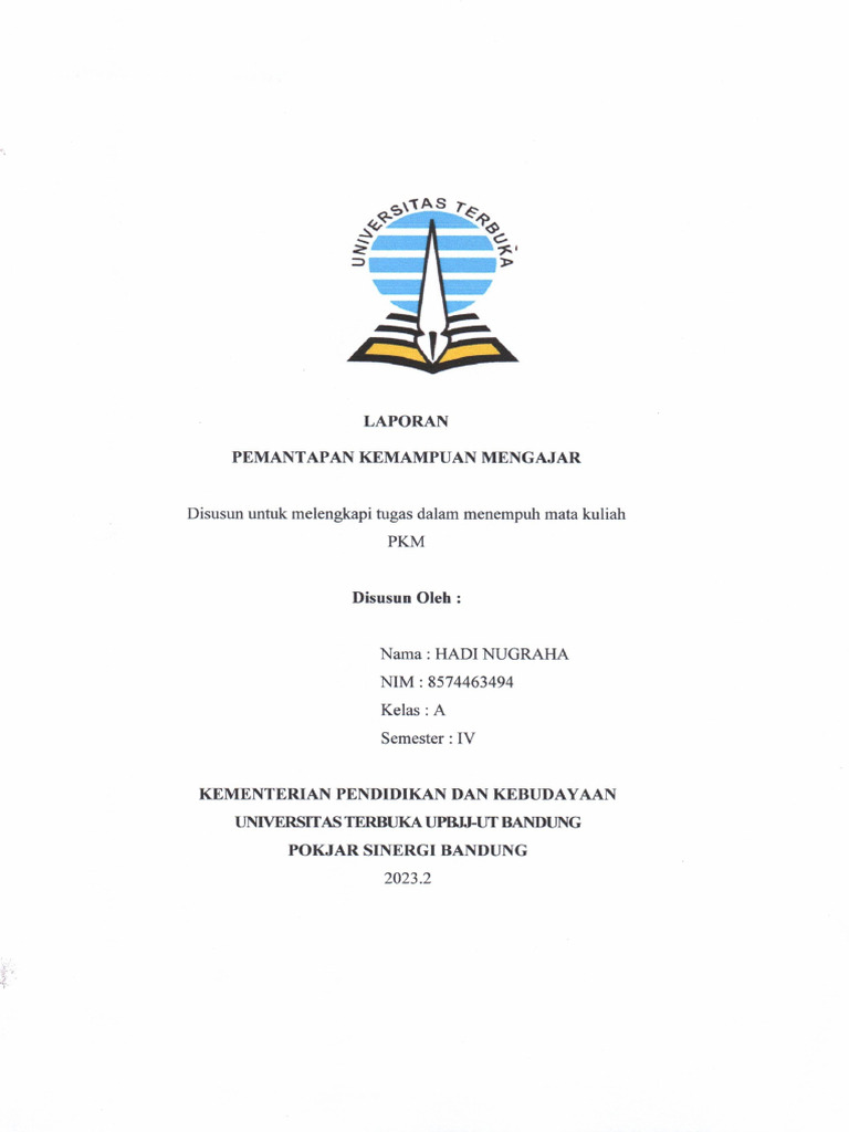 Laporan Pemantapan Kemampuan Belajar PKM - Hadi Nugraha | PDF Laporan Pemantapan Kemampuan Belajar PKM - Hadi Nugraha | PDF