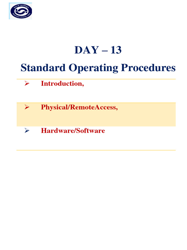 SOP Presentation | PDF | Information Security | Computer Network