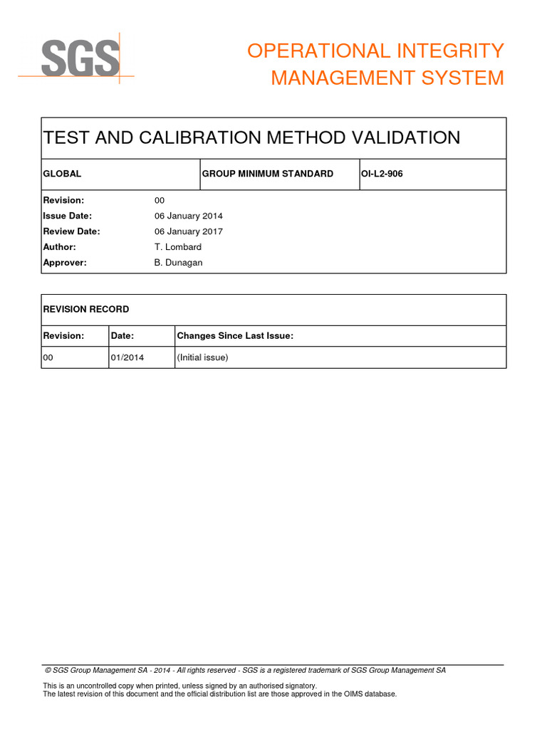 Test And Calibration Method Validation A4 En 14 Rev00 Pdf Detection