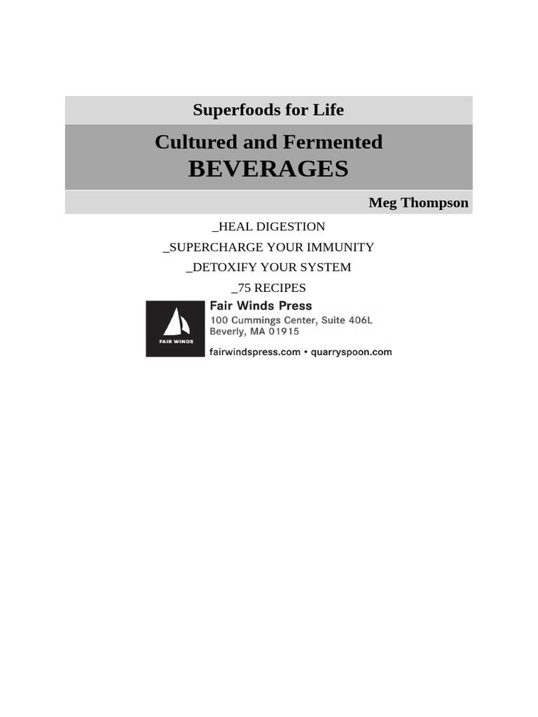 Superfoods For Life, Cultured and F (Meg Thompson) | PDF ...