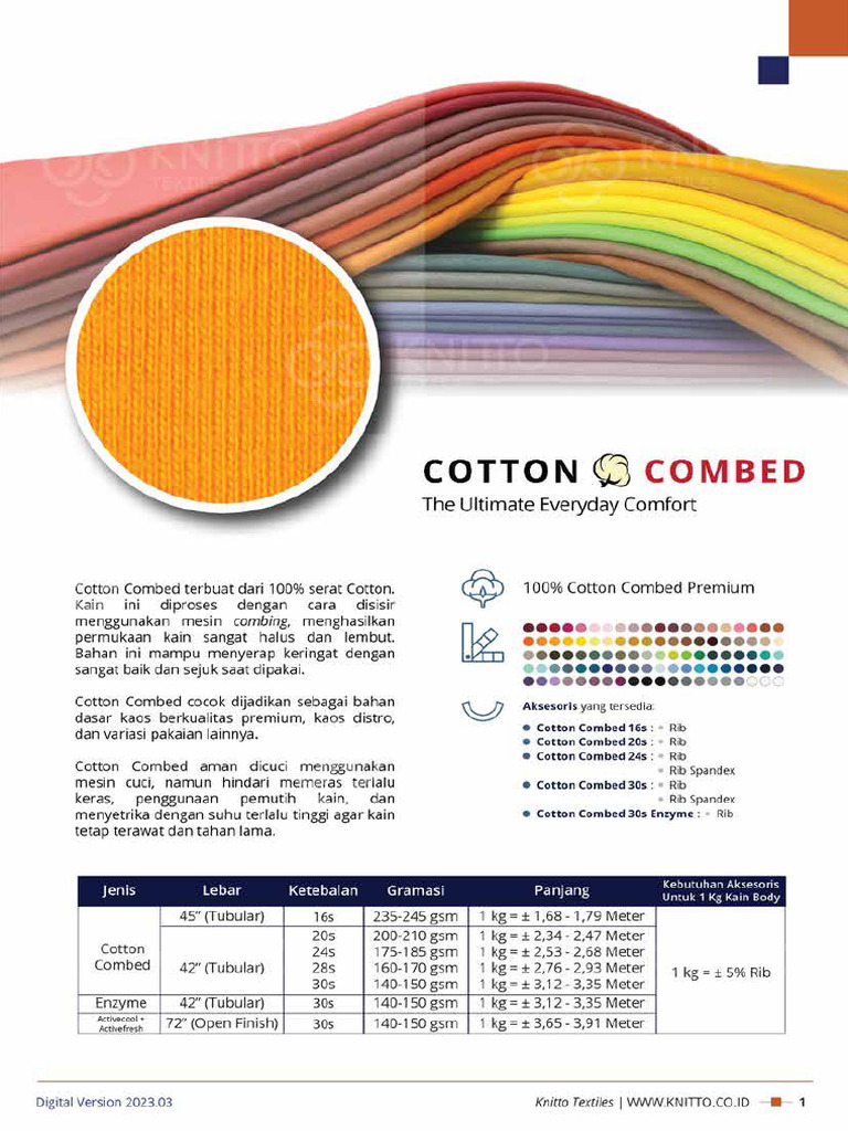 KATALOG BAHAN KNITTO (MITRA) | PDF