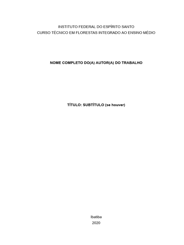 -Template- Modelo ABNT (1) | PDF | Abstract (resumo) | Citação