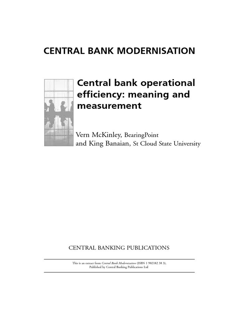 Central Bank Efficiency Analysis | PDF | Central Banks | Banks