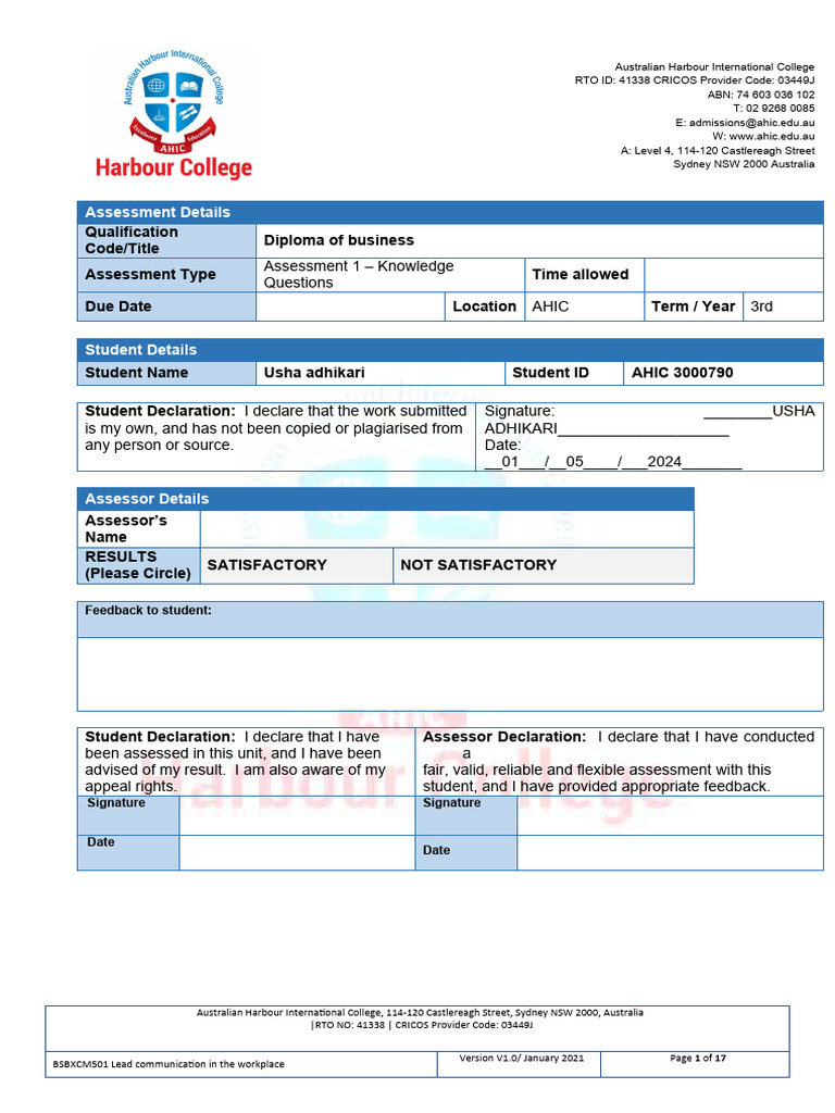 Diploma Usha (1) | PDF | Harassment | Discrimination