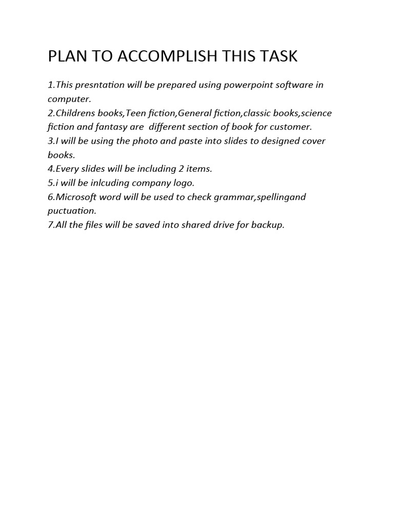 Book Presentation Design Plan | PDF