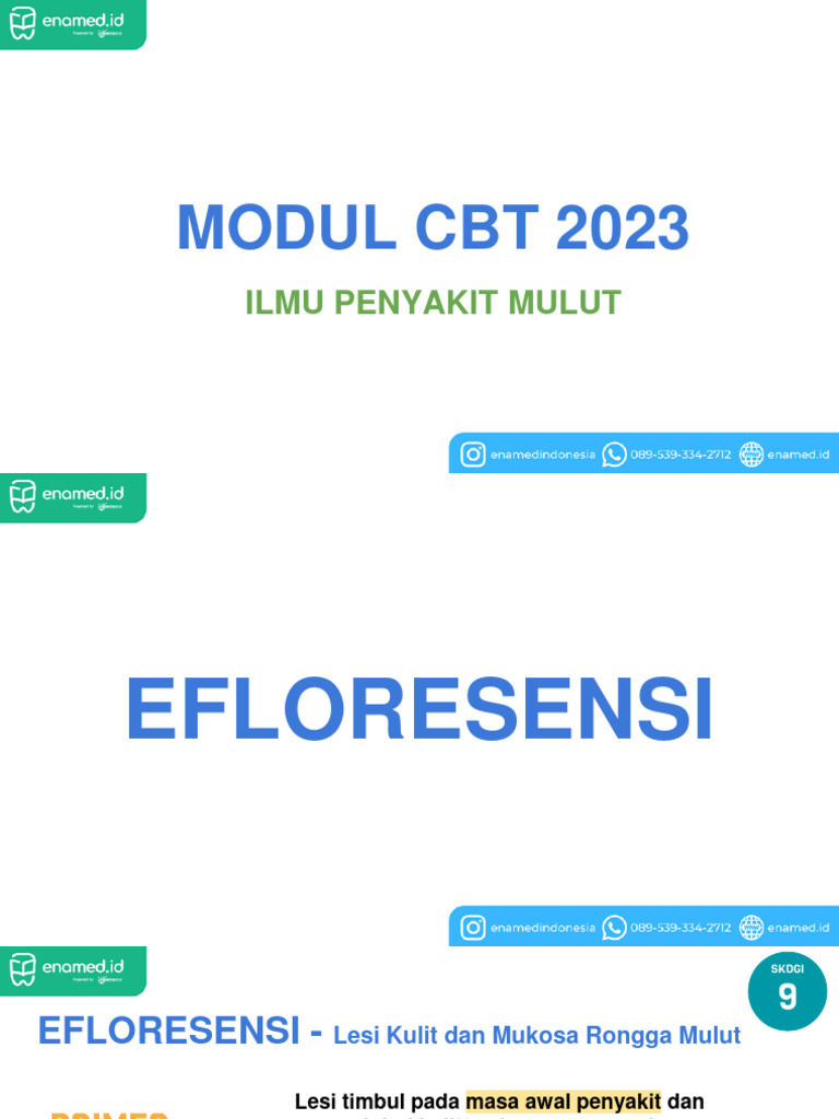 CBT Ilmu Penyakit Mulut April Mei 2023 Sesi 1 Coretan Tutor | PDF
