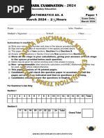 Mathematics Form 2 - Zeraki Achievers 2.0 - Question Paper | PDF | Area | Speed