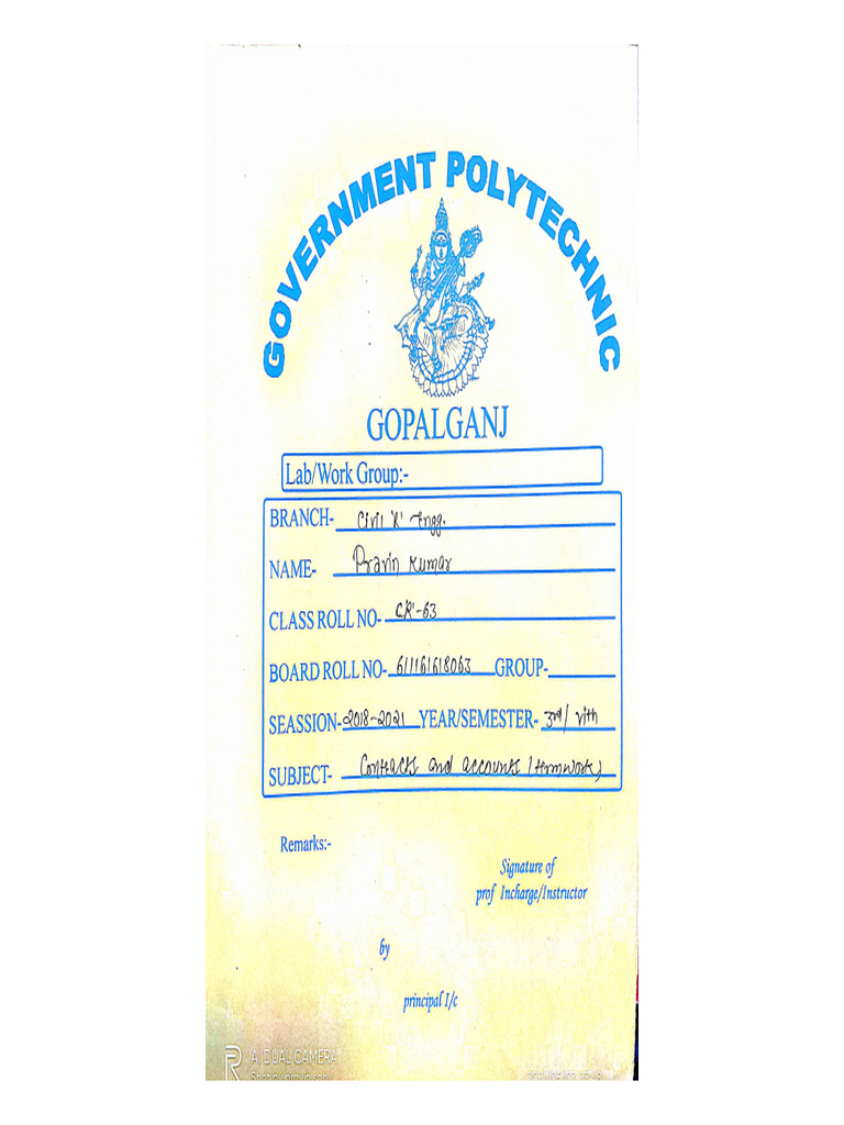 Contract and Account (Termwork) .... | PDF