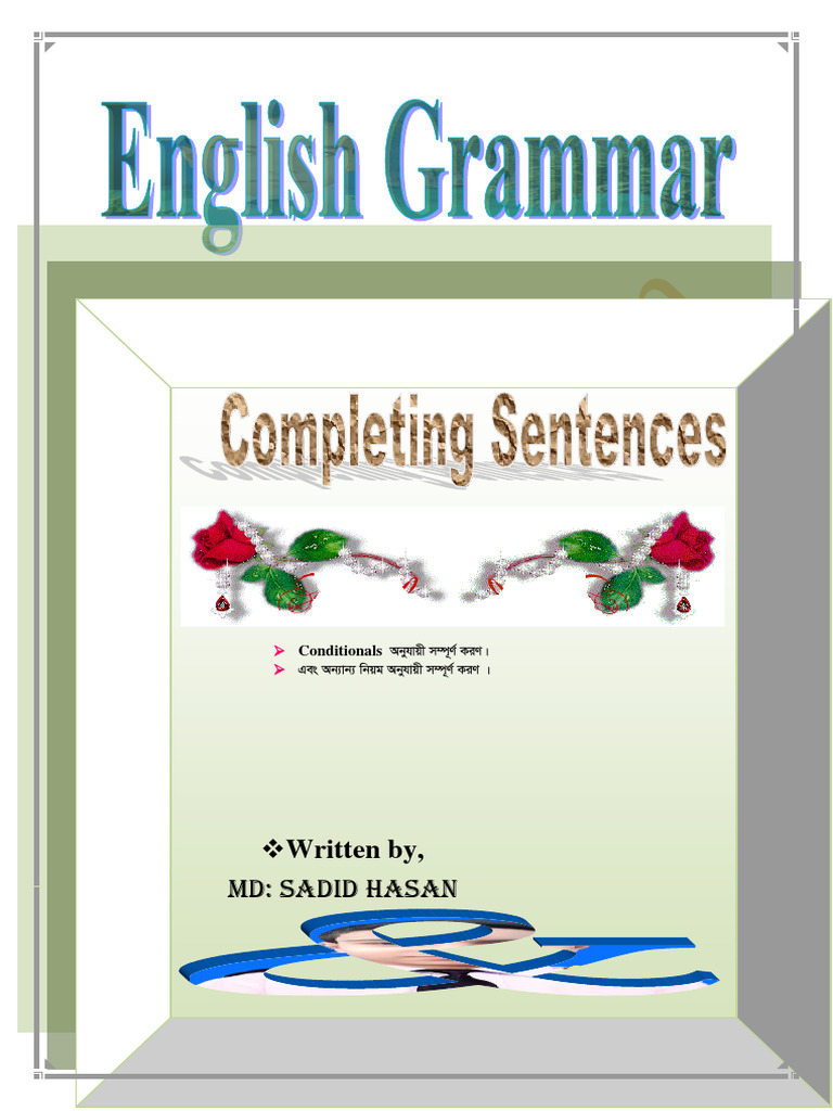 Completing Sentences | PDF | Verb | Linguistics