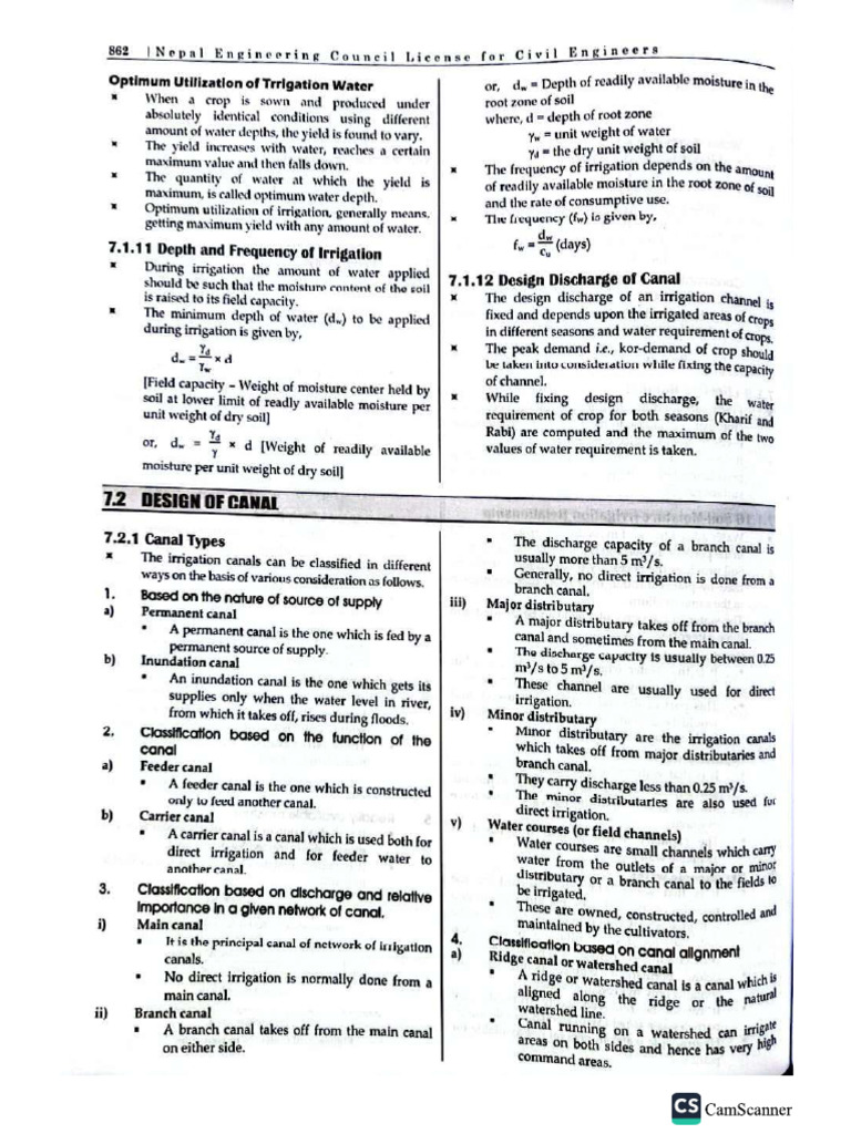 Design of Canal | PDF