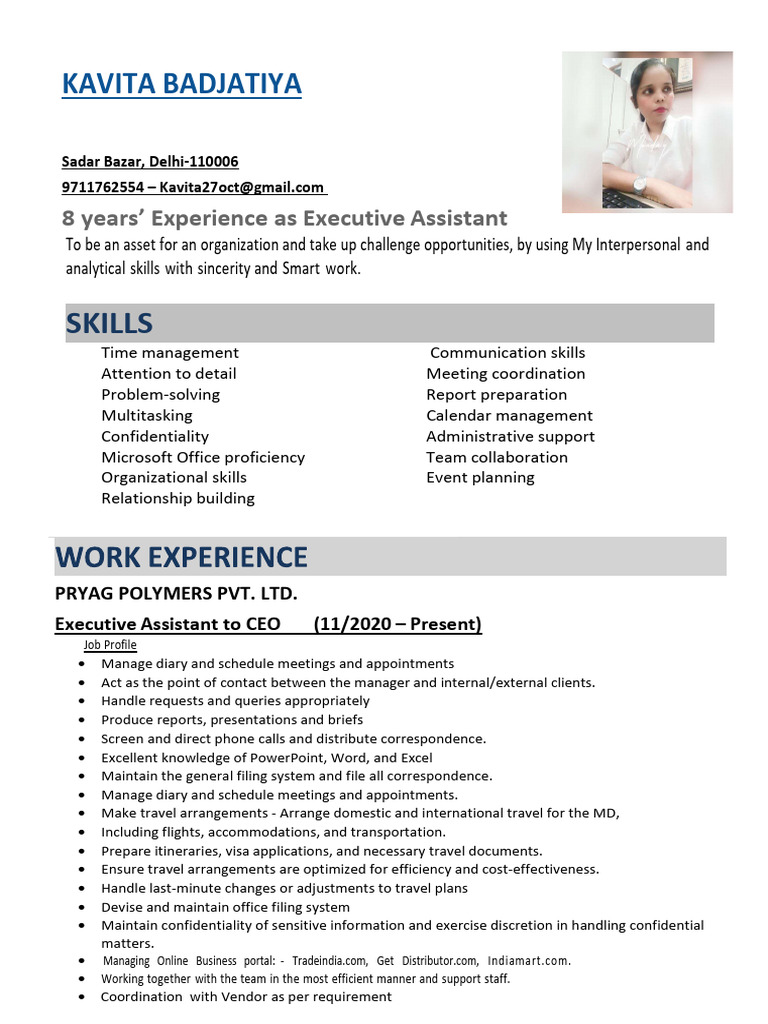 Kavita Badjatiya Cv-2 | PDF