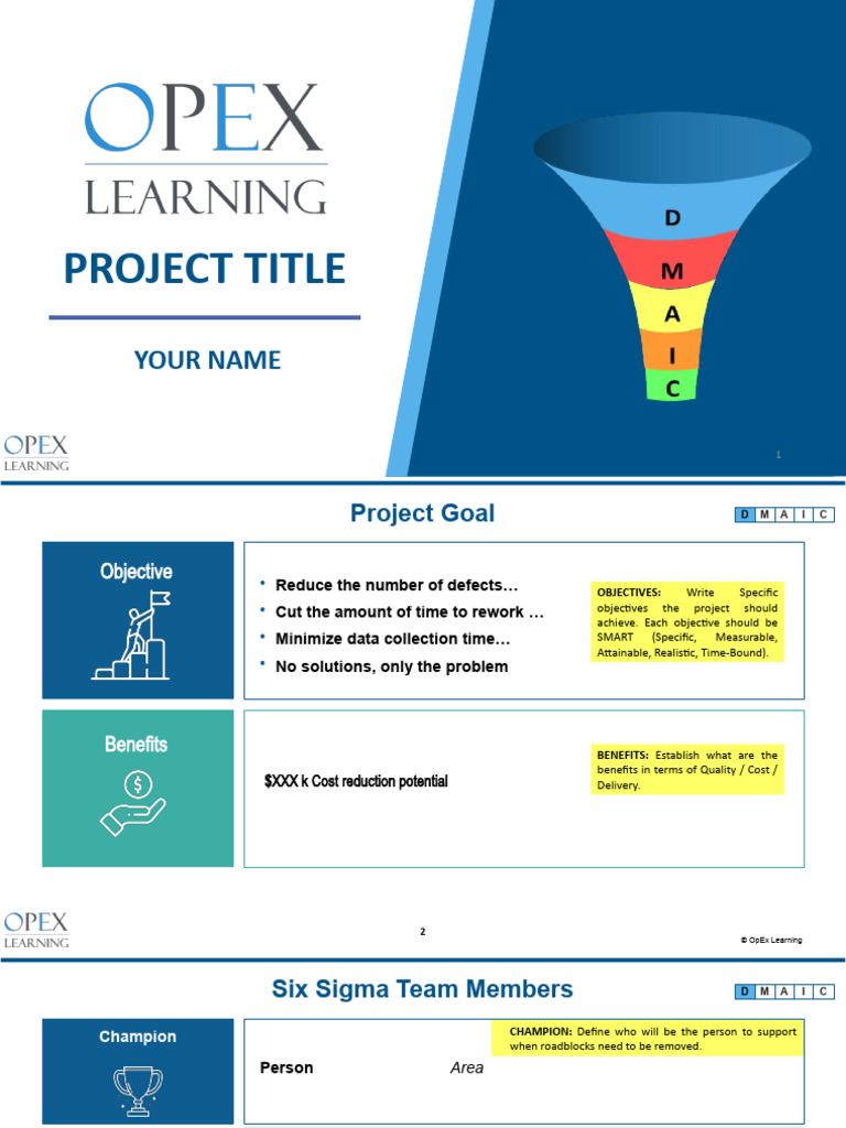 0 - Six Sigma Project Template | PDF | Six Sigma