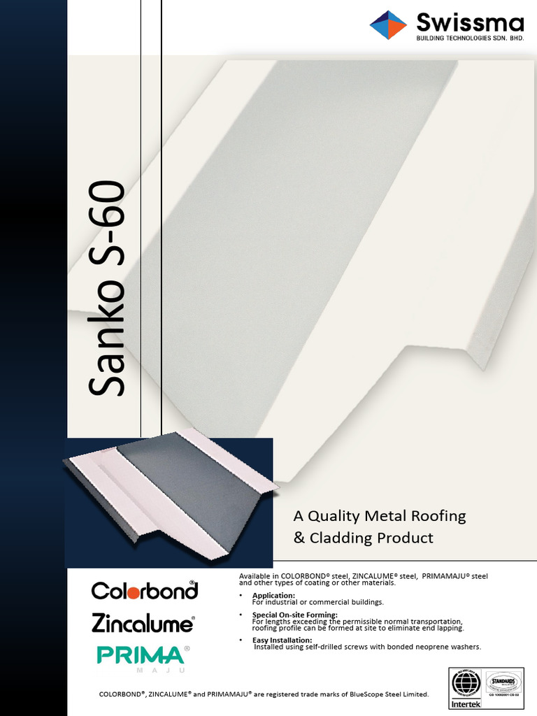 Swissma SANKO S-60® | PDF | Roof | Screw