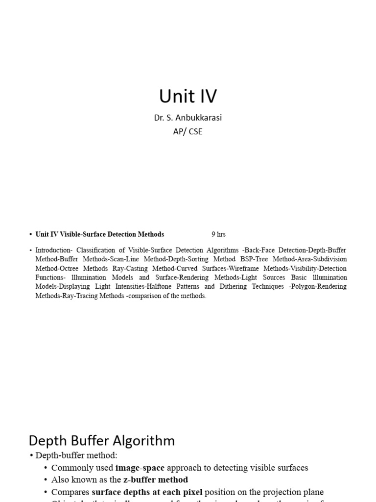 CG-Unit IV | PDF | Computer Graphics | Graphics