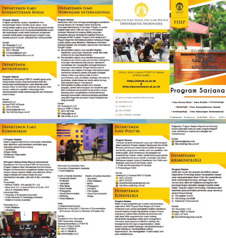 Brosur FISIP UI Sarjana | PDF