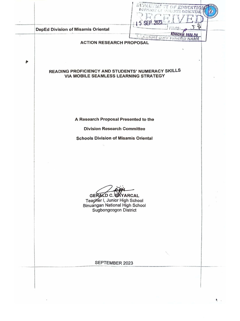 Approved Proposals | PDF | Cognition | Learning