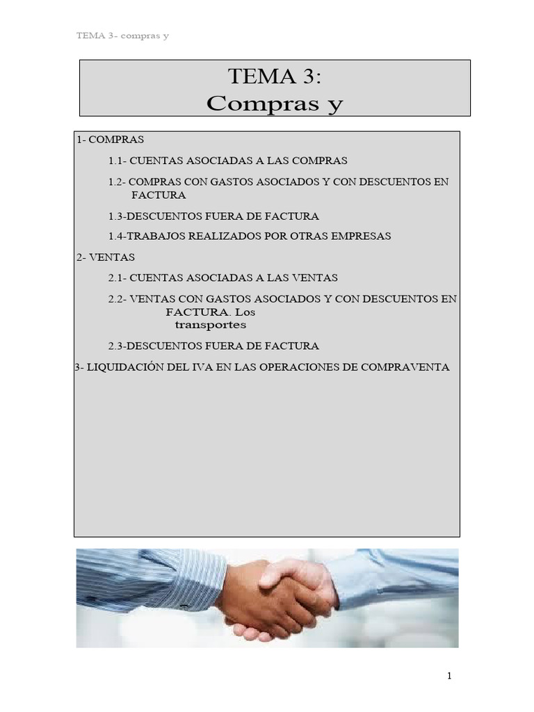 Tema 3 - Compras y Ventas en El PGC de Pymes | PDF | Factura | Impuesto al valor agregado