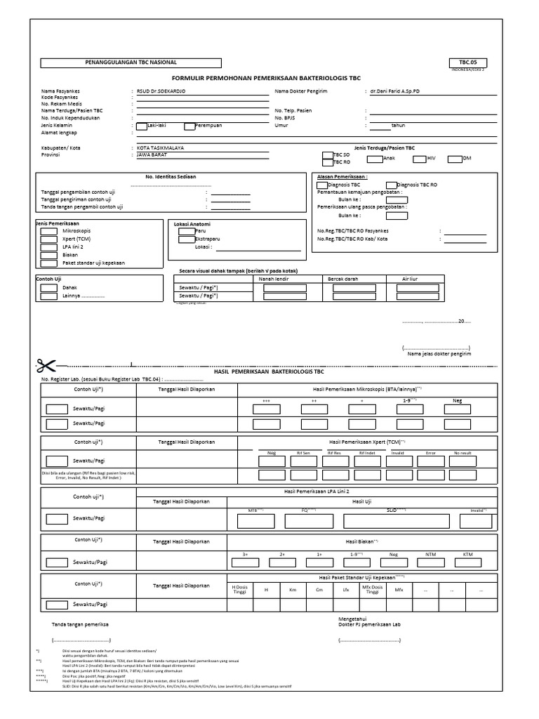 Formulir Permohonan TBC.05 | PDF