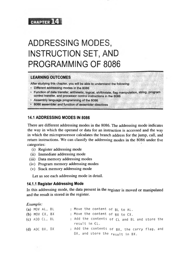 Instruction 8086 Senthil | PDF | Binary Coded Decimal | Computing