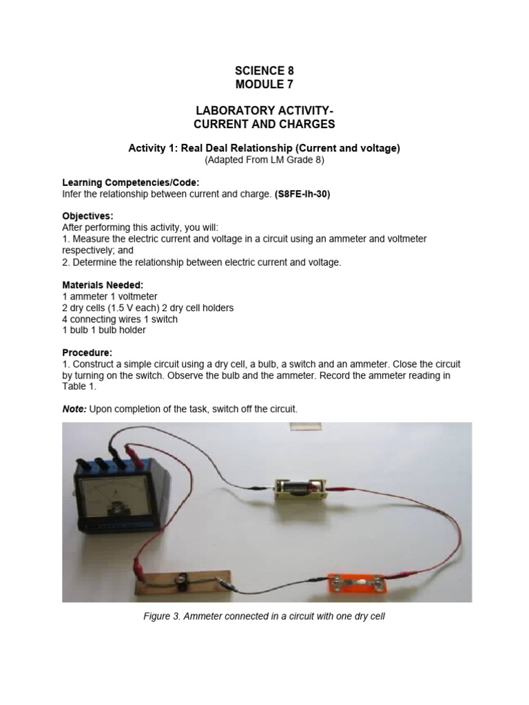 Physics Lab Act 7-8 | PDF | Voltage | Electric Current