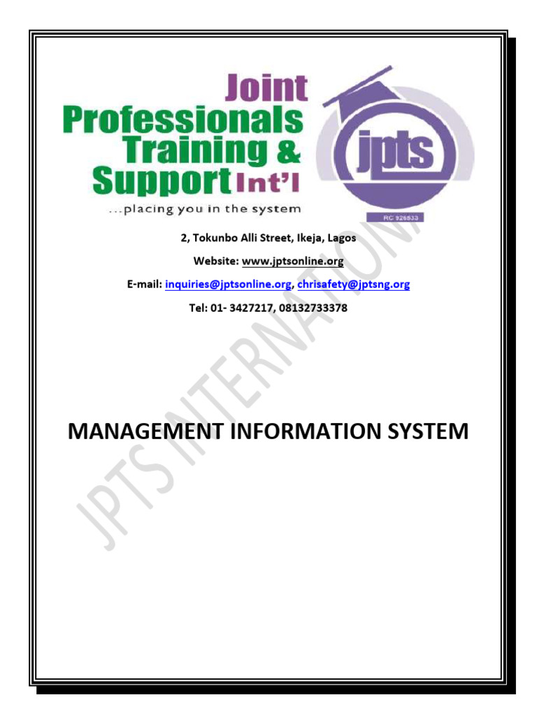 Management Information System 1 Pdf Information System Information